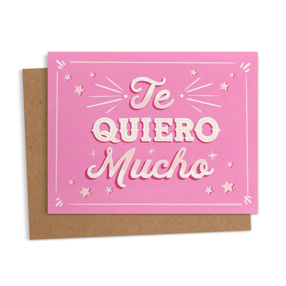 Te Quiero Mucho Greeting Card { Pink } – Mexico In My Pocket