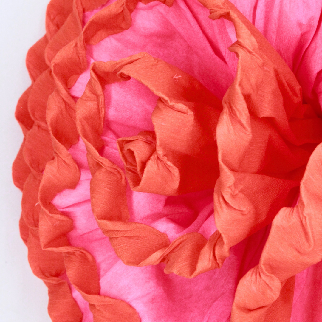 Cempasuchil Large Pink and Orange Paper Flowers – Mexico In My Pocket